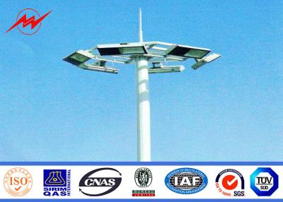 China Powder Coating 30M High Mast Pole , Commercial Outdoor Light Poles with Lifting System for sale