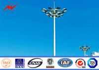 China Anticorrosive Round 25M HDG Plaza High Mast Pole with Round Lamp Panel for sale
