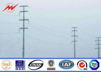 China 12sides 25ft 69kv Steel Utility Pole for Power Distribution structures with climbing rung for sale