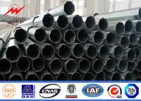 China Black Welding Steel Electricity Transmission Line Poles 25m 4mm Thickness for sale