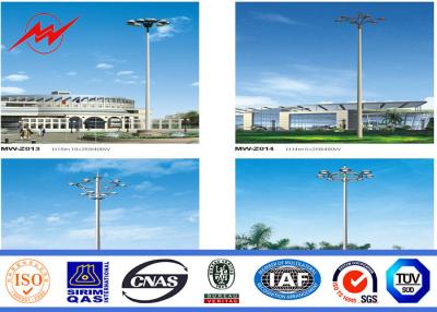 China High Strength 3 Sections White Steel Decorative Street Light Pole Anti Rust for sale