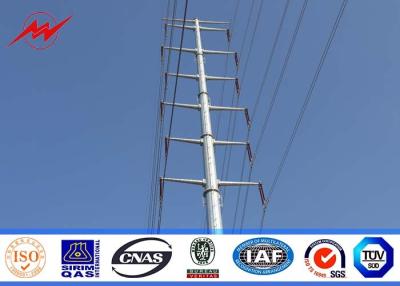 China 11M 300DaN Steel Utility Pole 3.5mm thickness Q345 material for 69kv 100meters Distribution Power for sale