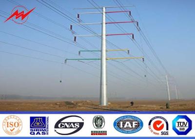 China 13M 6.5KN 3mm Steel Utility Pole for 230kv termination tower with galvanization surface for sale