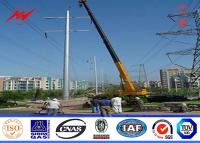 China 14M 5KN 3.5mm thickness Steel Utility Pole for 110kv termination transmission with bitumen for sale