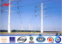 China 11.8M 50KN 6mm Thikcness Steel Utility Pole For Electrical Power Tower for sale