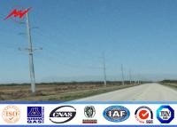 China 40ft 3KN 4mm Thickness Metal Utility Poles Q345 Material Galvanized Steel Pole for sale