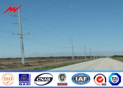 China 40ft 3KN 4mm Thickness Metal Utility Poles Q345 Material Galvanized Steel Pole for sale