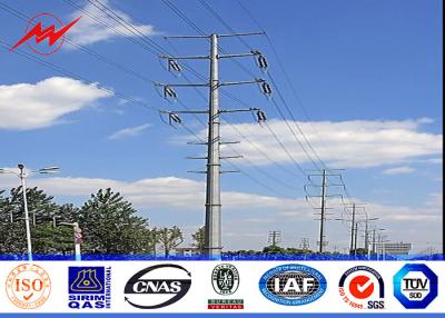 China 15M Height 6mm Thickness Bitumen Floodlight Pole For High Voltage Transmission Line for sale