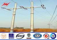 China 8M 5KN Powder Coating Steel Tubular Pole , Light Duty Steel Transmission Poles for sale