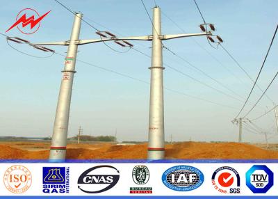 China 8M 5KN Powder Coating Steel Tubular Pole , Light Duty Steel Transmission Poles for sale