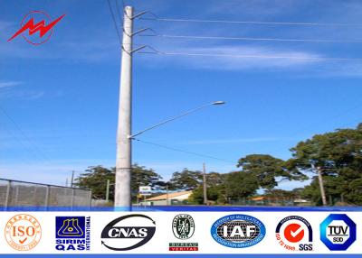 China Octagonal Low voltage 8M Tubular Steel Structures Electric Power Pole 69kv for sale