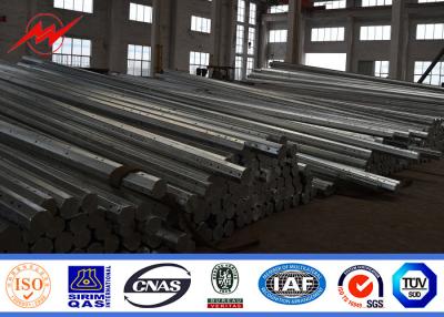 China Polygonal 33KV 12m Electrical Transmission Steel Utility Pole With Cross Arms for sale
