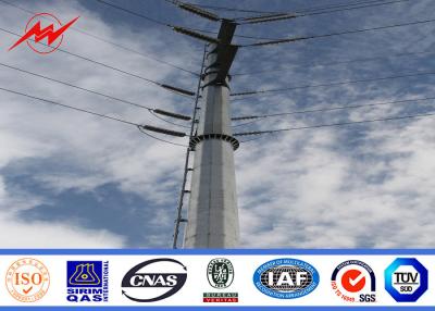 China High Earthquake Resistance Q345 Galvanized Tubular Steel Pole For Electrical Line AWS D 1.1 for sale