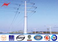 China 70ft 1250kg Load Steel Top Plate Welding Steel Electrical Power Pole 69kv for sale