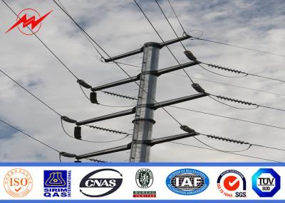 China 138kv Round Tapered Polygonal Galvanized Steel Pole , Electric Power Pole for sale