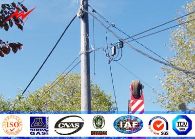 China 14.5m Overall Height Tapered Steel Utility Pole With 3mm Thickness 1250kg Load for sale