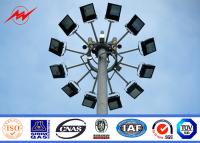 China 35M Round Galvanized Stadium High Mast Light Pole With 400kg Rasing Lifting System for sale