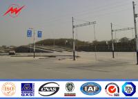 China OEM Outdoor Conical 6m Parking Lot Lighting Pole With Single Bracket for sale