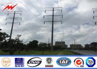 China 3 mm Thickness Multi - Pyramidal Galvanized Steel Pole , Electrical Power Poles for sale