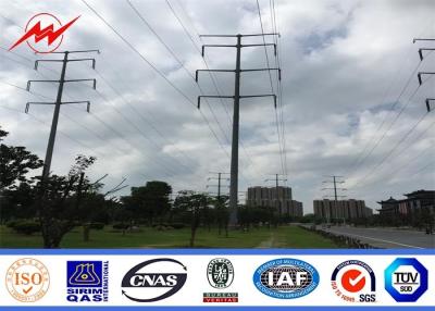 China 3 mm Thickness Multi - Pyramidal Galvanized Steel Pole , Electrical Power Poles for sale
