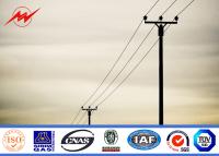 China Octagonal Double Circuit Electrical Galvanized Steel Pole Approved for sale