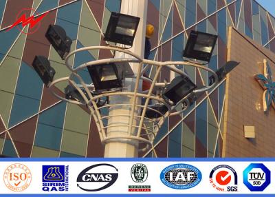 China Thickness 5mm 25m 16 Sides Galvanized Light Pole For Airport Lighting for sale