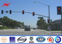 China Custom 4.5m Height Galvanized Traffic Light Signs With Single Bracket for sale