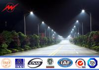 China Hdg 9m Galvanized Street Light Pole Powder Coating With Cross Arms for sale
