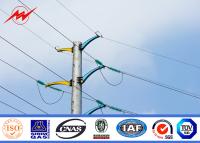 China 8m 750dan Galvanized Electric Service Pole Against Earthquake Of 8 Grade for sale