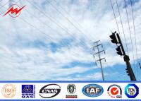 China Class One 60ft Electrical Power Pole 6mm Thickness Bitumen With Climbing Rung for sale