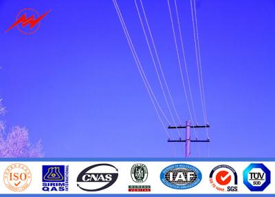 China 10m 5KN Galvanized Steel Power Pole For Electrical Transmission Power Line for sale