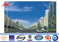 China Outdoor Road Lighting Round 9M Steel Tubular Pole With Galvanization for sale