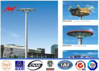 China Q345 HDG 35M 48 Lamps Steel Square Light Poles 15 Years Warranty Time for sale