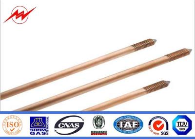 China CE UL467 Custom Copper Ground Rod Good Conductivity Used In The Grounding Device for sale