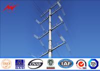 China Class 1 Electrical Power Pole 5mm Thickness Galvanization For 69kv Transmission Pole for sale