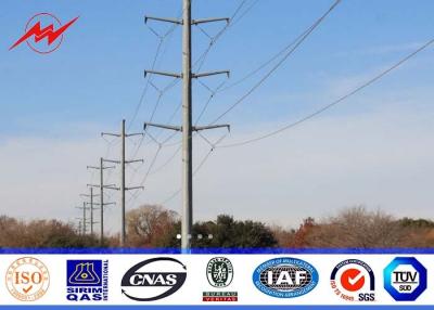 China 23M Class A Galvanized Electrical Power Pole For 132KV Transmission Distribution with 6mm thickness for sale