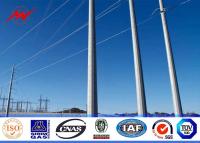 China Medium Voltage Steel Utility Pole 3.5mm Thickness With Stepped Bolt for sale
