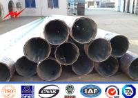 China Outdoor Bitumen 20m African Galvanized Steel Power Pole with Cross Arm for sale
