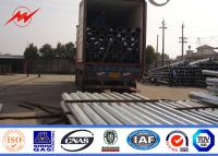 China Outdoor 4mm Polygonal 12m Steel Transmission Poles Galvanization for sale