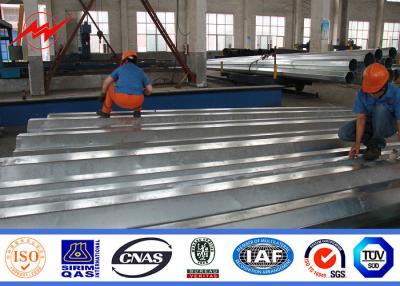 China 13m Hot Dip Galvanized Garden Light Pole Power Line Pole With Bitumen for sale
