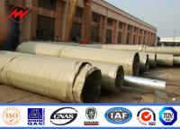 China 27M Tapered Transmission Metal Light Pole Three Sections Slip Joint for sale
