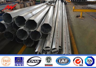 China Outdoor Polygonal Metal Utility Poles 12m 10kn Galvanized Steel Pole for sale