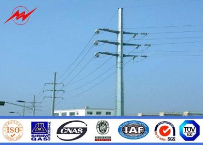 China 55ft Electrical Power Pole 3mm Thickness Powder Coating With Galvanized Stepped Bolt for sale