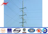 China 18m Outdoor Galvanizatiom Electric Power Pole 10kv To 220kv Power Capacity for sale