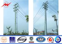 China ISO 12m 3mm Thickness Galvanized Steel Pole For Tranmission Line for sale