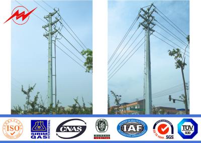 China ISO 12m 3mm Thickness Galvanized Steel Pole For Tranmission Line for sale