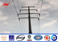 China Bitumen Galvanized Steel Pole For Electrical Power Transmission Line for sale