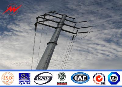 China 3mm Thickness Overhead Line Steel Power Poles 35FT Transmission Line Poles for sale