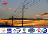 China 90FT 132kv  Galvanized Electrical Steel Power Pole For Distribution Line for sale