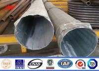 China HDG Bitumen 60FT Ngcp Steel Utility Poles Waterproof Commercial Light Poles for sale